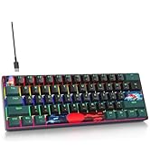 Amazon.com: surmen Wireless Keyboard 60% Gaming Keyboard 60 Percent ...