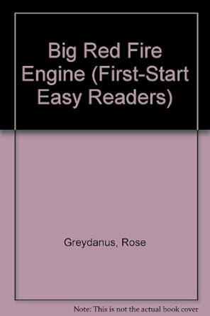 Amazon.com: Big Red Fire Engine Big Book (First Start Easy Reader ...