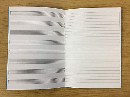 Music Manuscript Exercise Books A5-24 Pages Blue Cover - Staves and 8mm ...