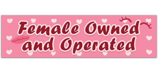Amazon.com: Female Owned And Operated Vinyl Decal, Car Accessories For ...