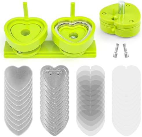 Amazon.com: New Button Maker Installation-Free Heart Shape DIY Pin ...