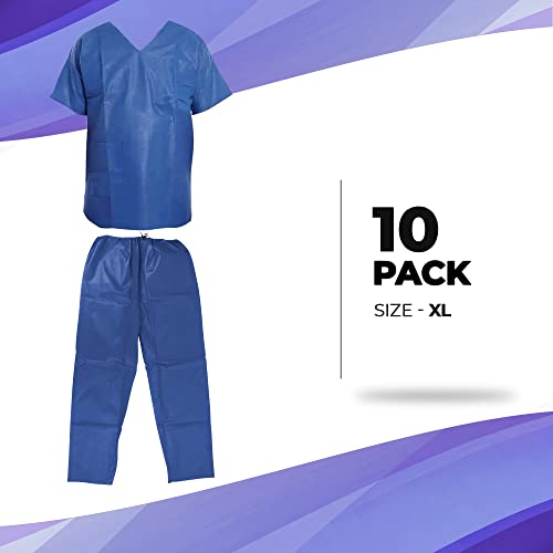 Buy Disposable Scrub Wear. Pack of 10 Polypropylene Shirts. X-Large ...