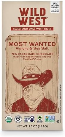 Amazon.com : Wild West Chocolate, Most Wanted, 70% Cacao Dark Chocolate ...