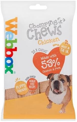 Webbox Dog Chomping Chews Treats Chicken 200g - Box of 10 : Amazon.co ...