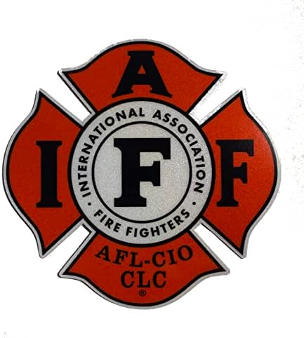 Amazon.com: The 4" Reflective Black IAFF Union Vinyl Firefighter Us ...