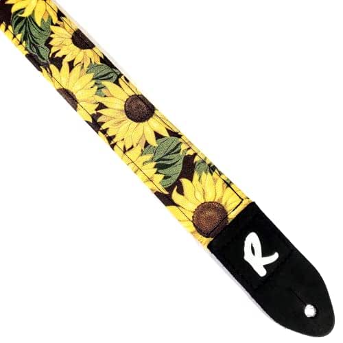 Amazon.com: Ukulele Strap Sunflowers Adjustable Genuine Uke Strap ...