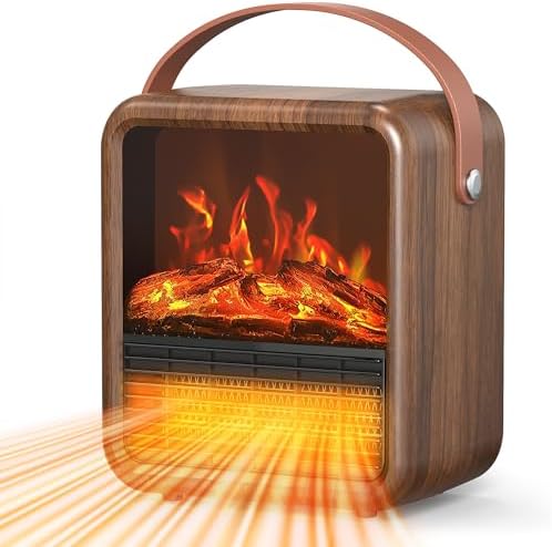 Amazon.com: ZJFLNZYC Portable Mini Electric Fireplace Heater,Small Room ...