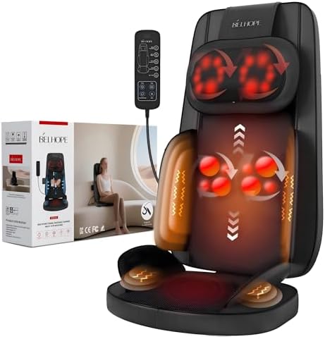 Amazon.com: YOSSMO Shiatsu Neck and Back Massager with Heat, Back ...