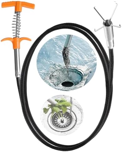 New Upgrade 61 inch Drain Snake Hair Drain Clog Remover Tool - Sink ...