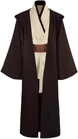 Amazon.com: Dingmcoy Mens Obi Wan Hooded Cloak Tunic Outfit Obi Wan ...