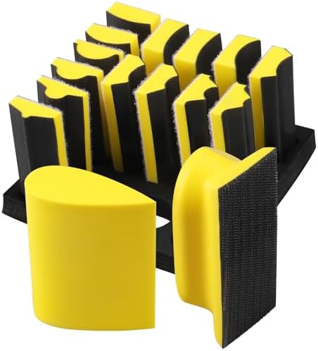 STEBRUAM Hand Sanding Block Set Contoured Profile with Hook and Loop ...