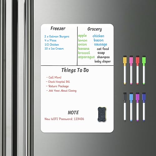 Snapklik.com : HOMiDEK Magnetic Whiteboard For Fridge, Refrigerator Dry ...