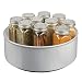 mDesign Lazy Susan Turntable Condiment Holder – Deep Plastic Revolving ...