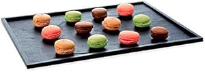 Plateau effet tableau rectangulaire avec rebord 53 x 32,5 cm plastique ...