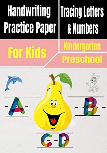 Handwriting Practice Paper Tracing letters & Numbers For kids ...