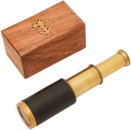 Miniature Beautiful Handcrafted Handheld Brass Telescope with Rosewood ...
