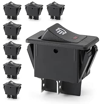 Amazon.com: HTLELC 8PCS Fog Light Rocker Toggle Switch 35A 12V DC Heavy ...