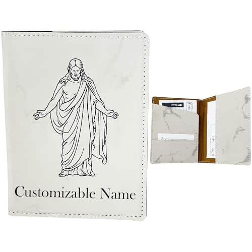 Amazon.com: Personalized Leatherette LDS Temple Recommend Holder with ...