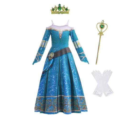 Lito Angels Princess Merida Fancy Dress Up Costume with Accessories for ...