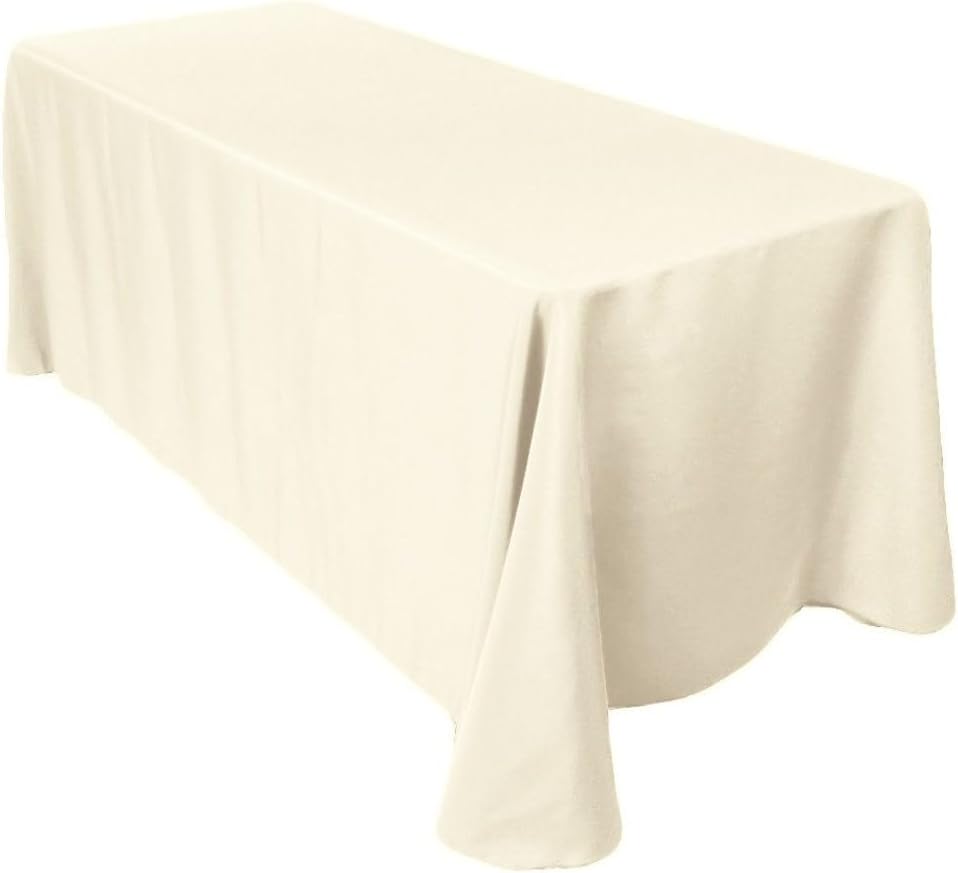 Amazon.com: Leading Linens 5-pcs 90" x 156" Inch Rectangular Polyester ...
