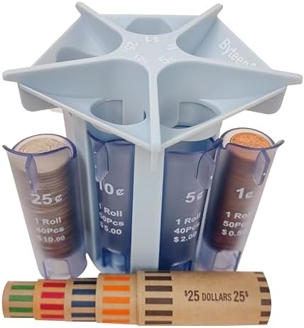 Amazon.com : Byteen8 Coin Organizer Coin Counter Tube Coin Roller with ...