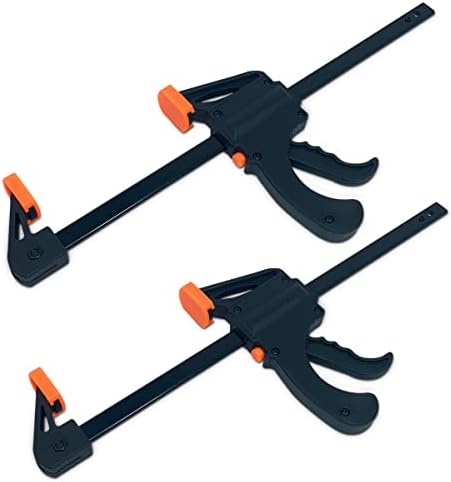 WAIZHIUA 6Pcs Quick Grip Clamps 4 Inch F Wood Clamps Ratchet Bar Clamps ...