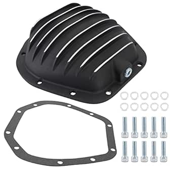 Amazon.com: Tektall Black Finned Front Dana 60 Differential Cover with ...
