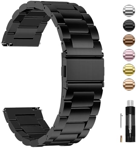 Amazon.com: Fullmosa 22mm Stainless Steel Watch Band, Quick Release ...