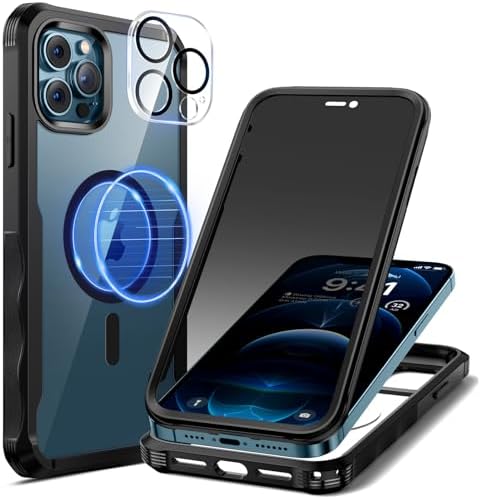 seacosmo Magnetic Case for iPhone 12 Pro Max with Privacy Screen ...
