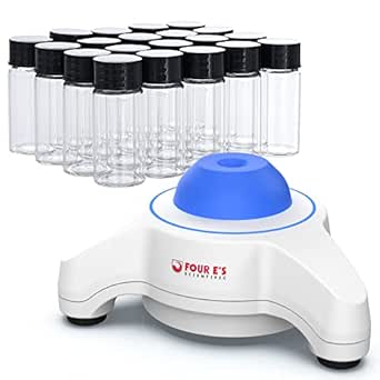 Mini Vortex Mixer Blue with 100pcs 10ml Sample Vials and Screw Caps ...