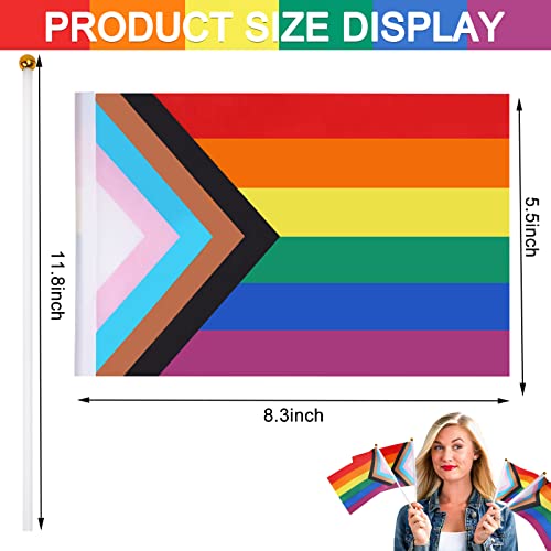 Progress Pride Flag, 20Pcs JUNEBRUSHS 14 21cm Mini Handheld Miniature ...