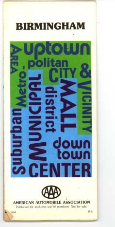 AAA Map Birmingham Alabama 1985: American Automobile Association ...