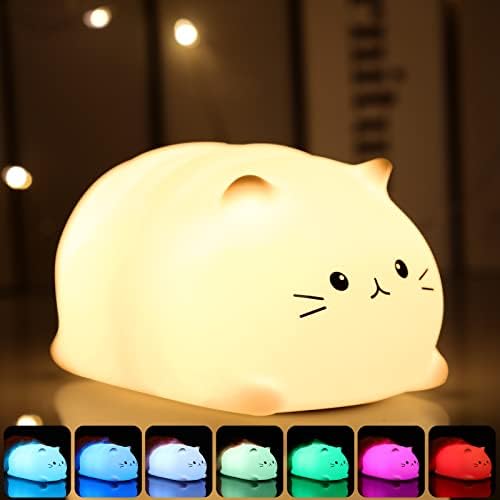 Amazon.com : Cat Lamp, NeoJoy Remote Control Silicone Kitty Night Light ...