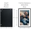 Amazon.com - Frame Amo 36x48 Black Solid Wood Poster Frame, with 29 ...