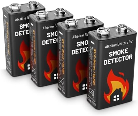 Warriors 4X High Capacity 9V 9 Volt Alkaline Super Long Lasting Battery ...