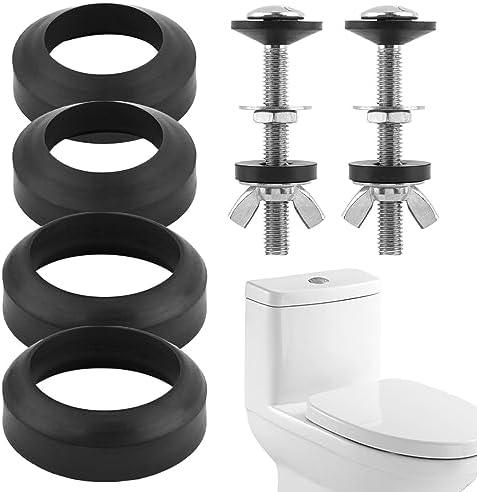 6pcs Toilet Seat Screws, Fastening Toilet Screw Set with Sealing Ring ...