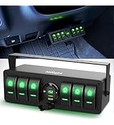 Amazon.com: Nilight 5 Gang Rocker Switch Box 12V SPST ON Off Switches ...