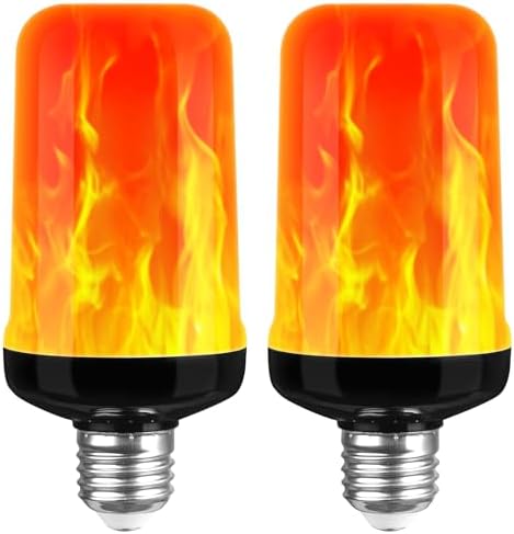 LED Flame Light Bulb, Flame Effect Light Bulbs,4 Lighting Modes LED ...