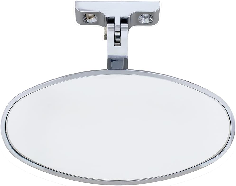 Amazon.com: United Pacific Oval Chrome Plated Aluminum Interior Rear ...