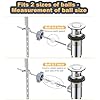 Aottykro Lavatory Pop Up Center Piece Assembly, Pivot Rod Bathroom Sink ...