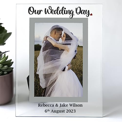 Wedding Gift Personalised Our Wedding Day Frame Mr & Mrs Wedding Photo ...
