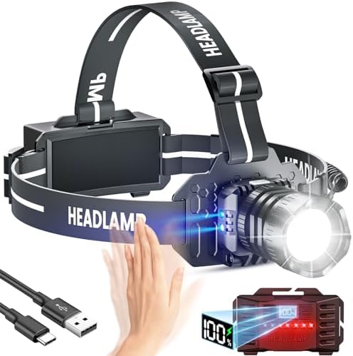 Amazon.com: 2000Lumens Led Headlamp Rechargeable, Super Bright Head ...