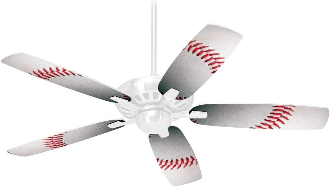 Baseball - Ceiling Fan Skin Kit fits most 42 inch fans (FAN and BLADES ...