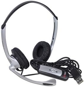 Amazon.com: Gigaware 43-122 USB Stereo Headphones w/Boom Microphone ...