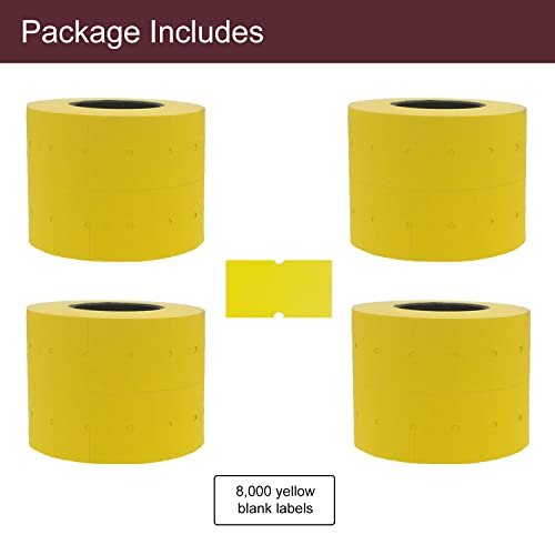 Snapklik.com : 1 Line Fluorescent Yellow Labels - 8,000 Fluorescent ...