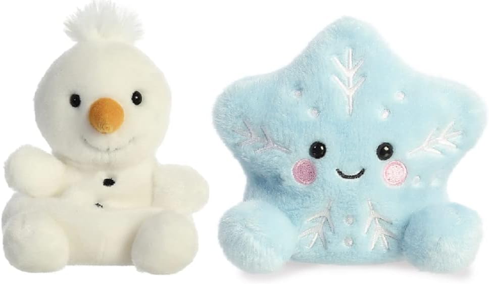 Amazon.com: Aurora Small Palm Pals 2 Piece Winter Plush Bundle, Frosty ...