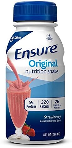 Amazon.com: Ensure Original Nutrition Shake, Strawberry, 8 Ounces, 6 ...