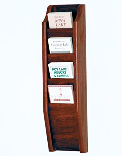 Amazon.com: Wooden Mallet 4-Pocket Cascade Brochure Rack, Mahogany