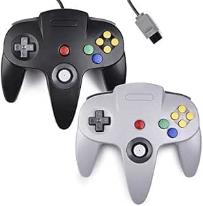 2xClassic N64 Controller, Retro Wired N64 Gamepad Controller Joystick ...