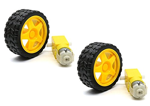 SunRobotics 2 Set Smart Car Robot Wheel Plastic Tire With Deceleration ...